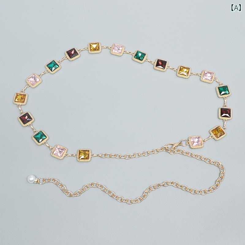 ・カテゴリ: ウエストチェーン・性別: レディース・対象年齢: 大人・素材: 金属・カラー展開: 画像色・スタイル: 万能・仕様: シングルタイプ・幅: 細身（2cm未満）