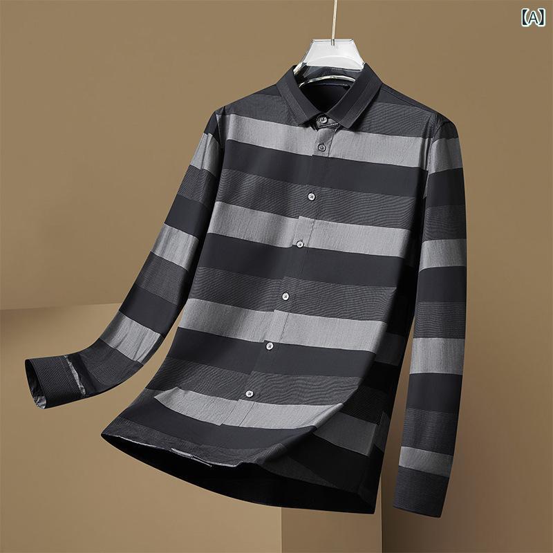 ・生地: 竹繊維・機能: 通気性、洗濯機洗い可能・生地番手: 40番手・スタイル: ビジネスフォーマル・タイプ: カーディガン・フィット: ルーズフィット・ネックライン: スクエアネック・袖丈: 長袖・柄: ストライプ・厚さ: 普通・デザイ...