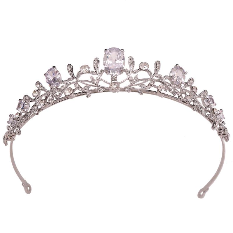 ・カテゴリ: ヘッドアクセサリー・スタイル: 欧米風・主な素材: 合金・性別: レディース・デザイン: 冠・加工: ジルコン象嵌・装飾石: ホワイトクリスタル・適応シーン: 慶事、誕生日、イベント・カラー展開: 白K、KC金