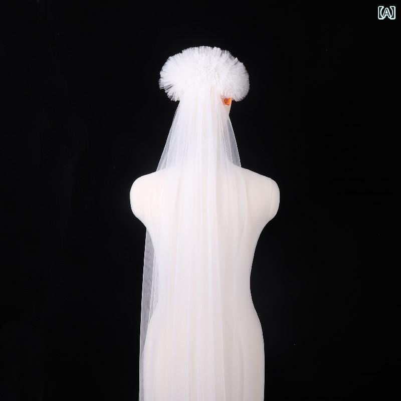 ・素材: ソフトチュール・スタイル: レトロ・タイプ: レディース・形状: 幾何学模様・種類: ワルツスタイル・用途: 結婚式、旅行記念、お祭り、展示会、周年記念、開業式典、授賞記念・カラー: ホワイト・サイズ: 長さ3.5m、幅3m、単層...