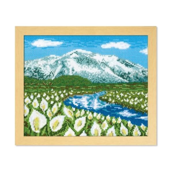 クロスステッチキット 夏の尾瀬 商品詳細 人気の日本の名所をクロスステッチで表現しました。四季が織りなす日本の美しい風景をお楽しみ下さい キット内容 25番ししゅう糸、No.3000布（ジャバクロス中目・綿100%）、クロス針、カラー図案付...