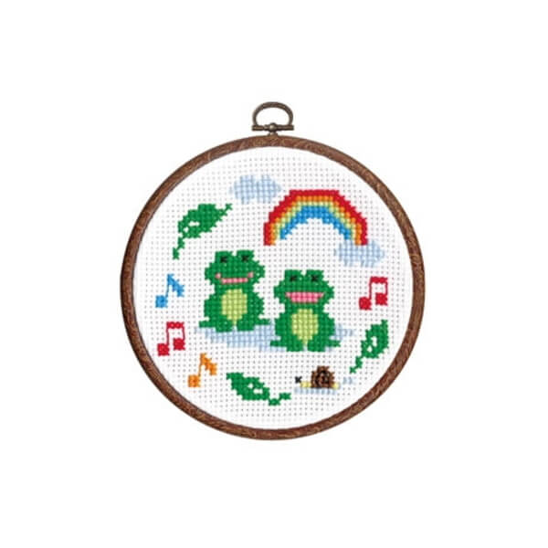 みんなの大好き♪を集めた、わくわくするようなクロスステッチキットです！どれもカワイイから全部揃えたくなっちゃうね♪お子様と一緒に作るのもオススメ！　　　商品説明　　 キット内容 25番ししゅう糸No.3000布 （ジャバクロス中目）（オフホ...