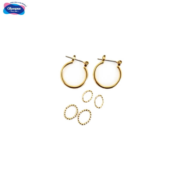 素敵な作品づくりに・・・ サイズ ループピアス：16mm/1ペアスパイラルCカン：線径1.5mm×外径8mm×10mm/4ケ 注意 水のかかる所、湿度の高い所でのご使用及び保管はお避けください。濡れたり、汚れたまま放置するとサビの原因となり...