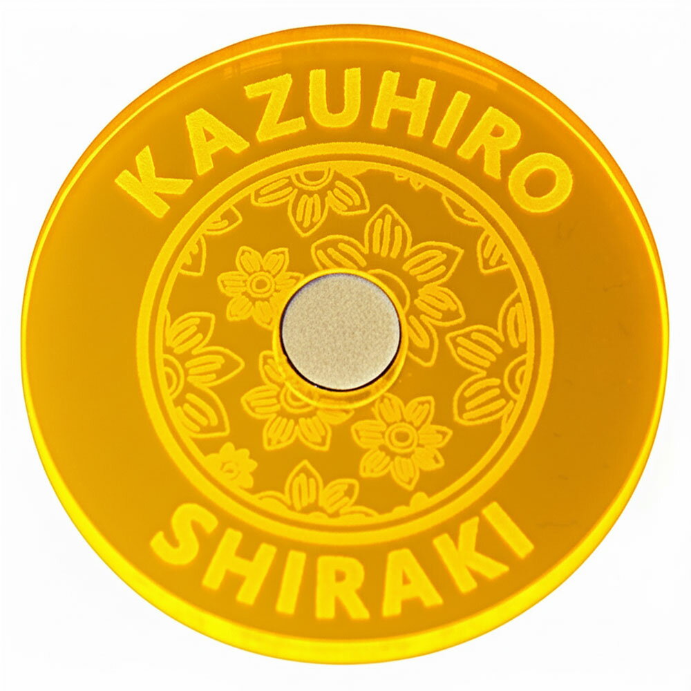 商品説明■名称：蛍光アクリル ゴルフマーカー ■マーカーサイズ：約40mm ■厚み：約3mm ■重さ：約5g ■マーカー材質：アクリル/マグネット ■マーカーカラー：蛍光グリーン、蛍光オレンジ、蛍光ピンク、蛍光バイオレット、蛍光レッドご注文...