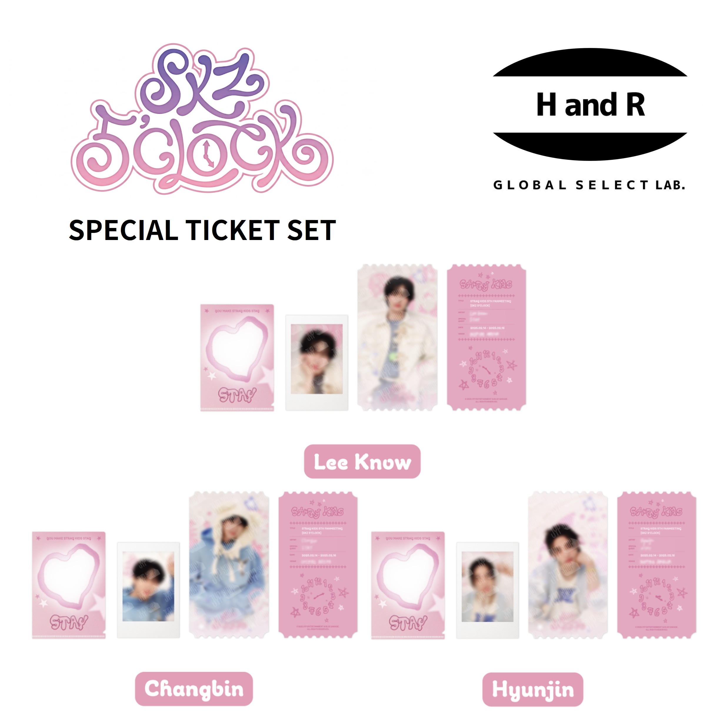 商品説明 商品名 Stray Kids 5th Fanmeeting 'SKZ 5'CLOCK' 公式グッズ SPECIAL TICKET SET サイズ SPECIAL TICKET 6.8X12.8CM / MINI L HOLDER ...