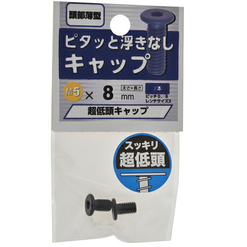 詳細説明【特長】・材質は合金鋼で、表面処理は黒染め。・頭部の高さが薄型な為、締付け後、頭部が目立ちにくく、スッキリとした仕上がりになります。商品仕様（スペック）本体サイズ（約）：太さ5×長8mm入数：2本素材：合金鋼　［表面処理］黒染めピタ...