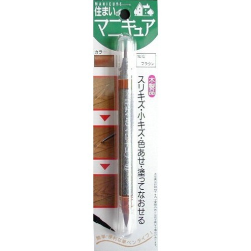 詳細説明木製品やフローリングのスリキズ、小キズ、色あせに最適です。床暖房もOK！【特徴】・筆ペン先仕様で、細いキズにもはみださず、ワンタッチできれいに着色、補修ができます。・床暖房のフローリングにも使用できます。&nbsp;【使用方法】（1...