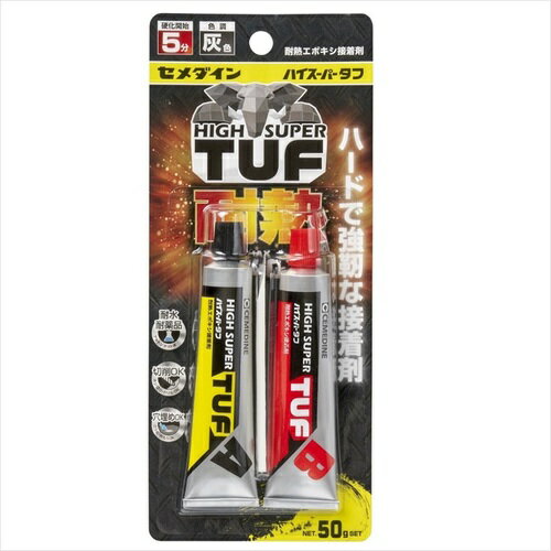 詳細説明【特長】・エポキシ樹脂を主成分とする二液を混合して使用するタイプの接着剤です。・硬化膜は硬く強靭なため、金属などの接着に向いています。・化学反応で硬化するため肉やせがなく、穴埋め、すき間充填などの応用も可能です。・耐熱＋80度、耐寒...