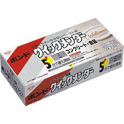 詳細説明【特長】・2液混合型・5分硬化開始・充てん性・高接着性・高強度・耐久性【使用方法】（1）A剤・B剤を等量（質量比）しぼり出し、ヘラで均一になるまで充分混ぜる。（2）接着面に均一に塗り、すぐにはり合わせる。（3）はり合わせたら15分以...