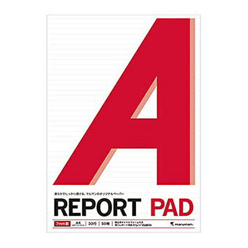 詳細説明【特長】・レポート提出に最適で整理に便利なA4サイズのレポートパッドです。・罫線は文字の邪魔をしない水色を採用しました。・本文はメモリ入7mm罫で、33行です。・提出用に便利なタイトルフォームが付属します。・書き心地の良さはそのまま...