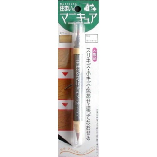 詳細説明木製品やフローリングのスリキズ、小キズ、色あせに最適です。床暖房もOK！【特徴】・筆ペン先仕様で、細いキズにもはみださず、ワンタッチできれいに着色、補修ができます。・床暖房のフローリングにも使用できます。&nbsp;【使用方法】（1...