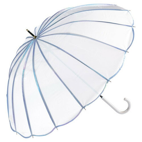 詳細説明傘を開くと、美しい空間が広がります。16本の骨組みにより、美しいフォルムと高い耐風性を実現しました。手開き式で、スマートに開閉できます。【特長】・水面の輝きを連想するキラキラとしたパイピング、パールのような輝きの手元とパールボタンが...