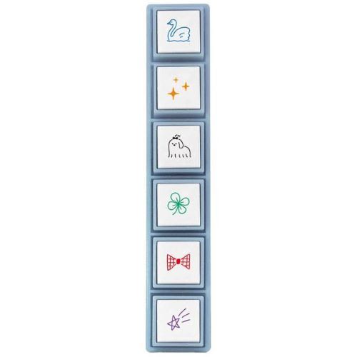 詳細説明【特長】・スタンプを1個ずつとりはずせるようになった「ポチッとシックス」です。・お手持ちの別のセットの絵柄との組み合わせも可能です。・持ち運びにも便利なクリアケースもついています。&nbsp;【使用方法】・透明ケースから本体を取り出...