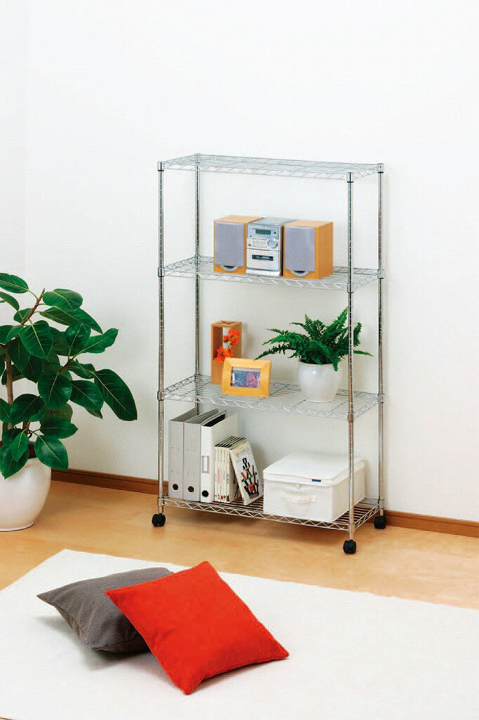《商品説明》●クロームメッキ仕上げのクールなデザインでお部屋のインテリアにも合います。●当社の別売パーツと組み合わせて、オリジナルのシステムラックを作ることができます。●棚の位置は、収納物に合わせて自由に変えることができます。●お客様組み立...
