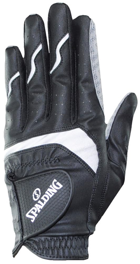 SPALDING（スポルディング）のゴルフグローブ「SPGL-3657」（ブラック、Mサイズ）は、飛距離アップをサポートするために設計された非公認グローブです。高グリップのシリコンプリント加工が施されており、強力なグリップ力を提供することで...
