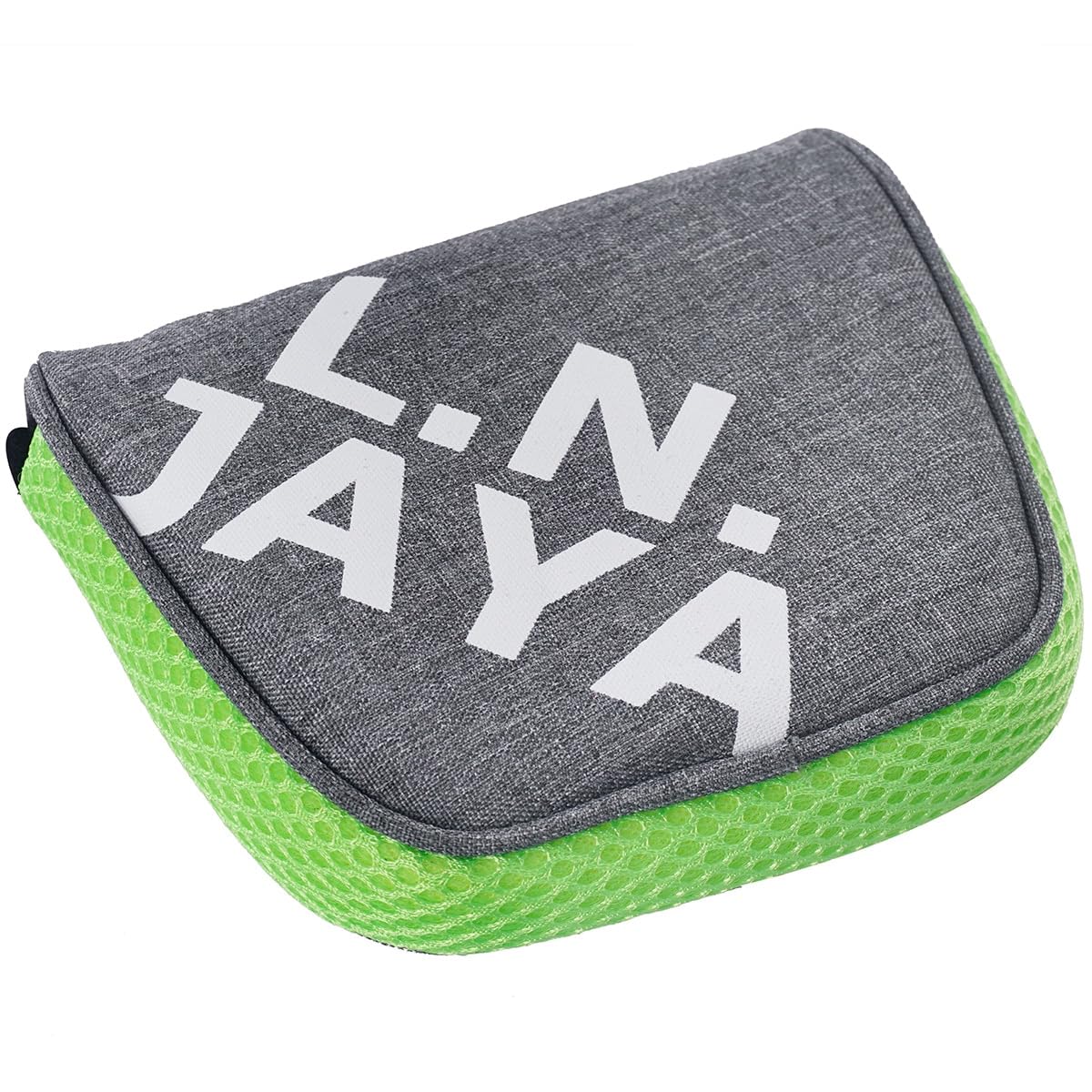 レザックス L.N.JAYAのネオマレット用パターカバー（LNPC-0424/グレー）は、カジュアルでおしゃれなデザインが特徴のゴルフアクセサリーです。 このパターカバーはネオマレット型のパターに対応しており、大切なパターヘッドを移動中や保...