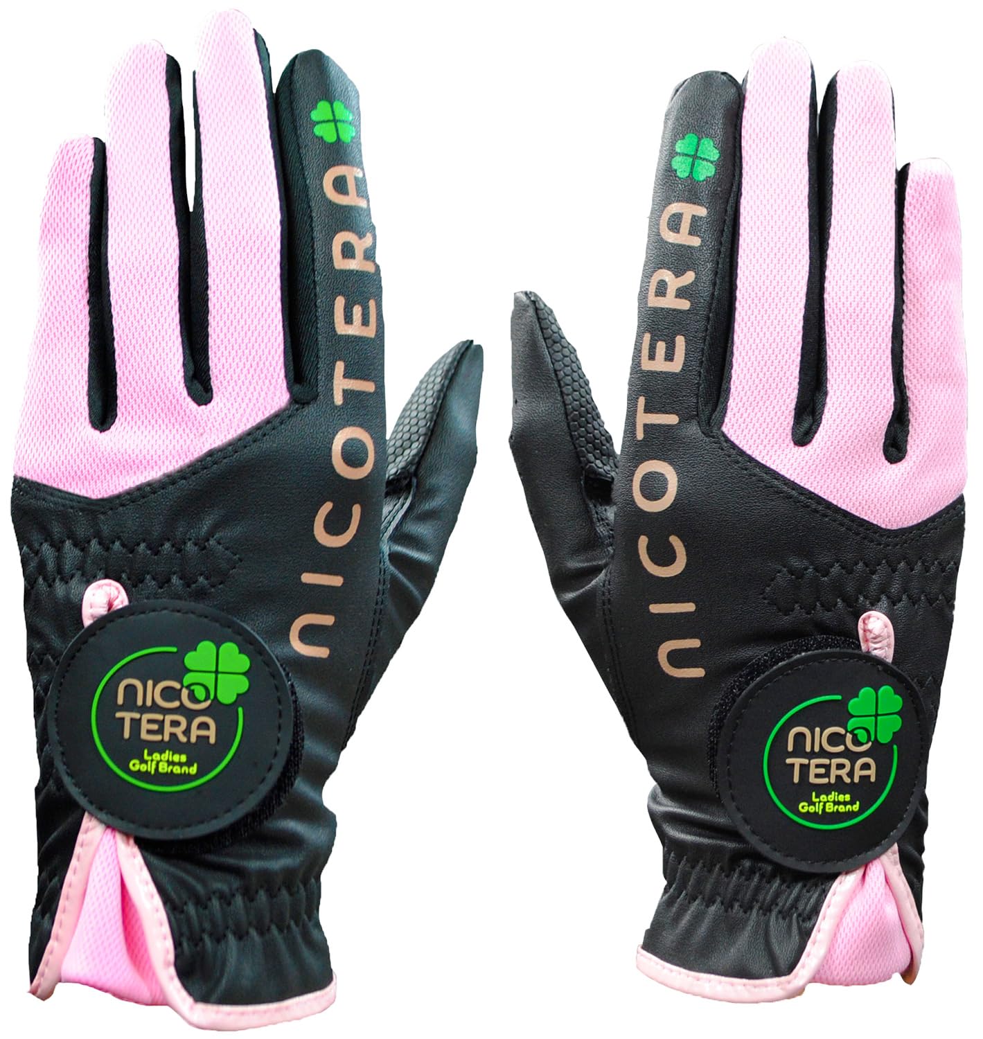 レザックス（LEZAX）のNicotera（ニコテラ）ゴルフグローブ、NTGL-3655は、女性ゴルファーのために設計された両手用グローブです。 【特徴】 このグローブは、日焼け防止機能を備えており、長時間のラウンドでも手の甲を紫外線から守...
