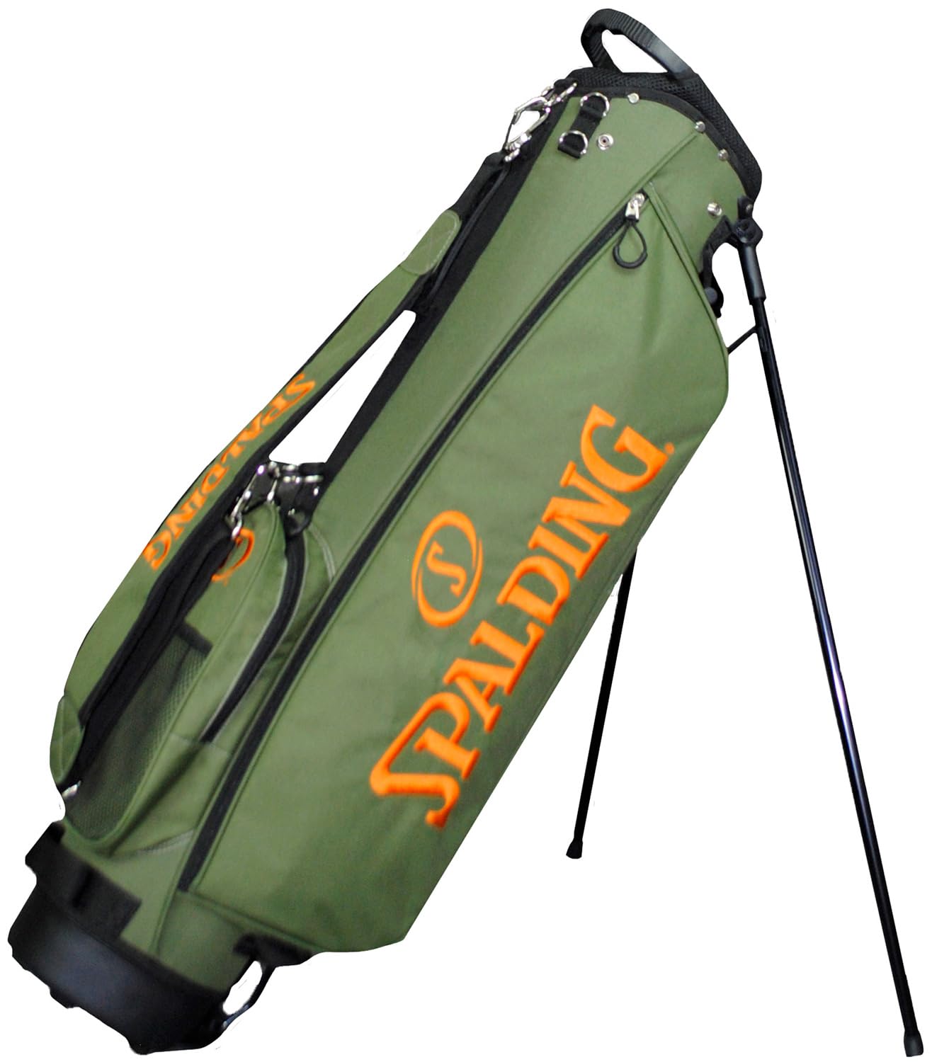 SPALDINGの6.5型スタンド式キャディバッグ（カーキ、SPCB-3469）は、練習場やショートコースでの使用に最適な軽量モデルです。超軽量の1.9kgを実現しながら、47インチの長尺クラブにも対応する6.5型サイズを採用しています。 ...
