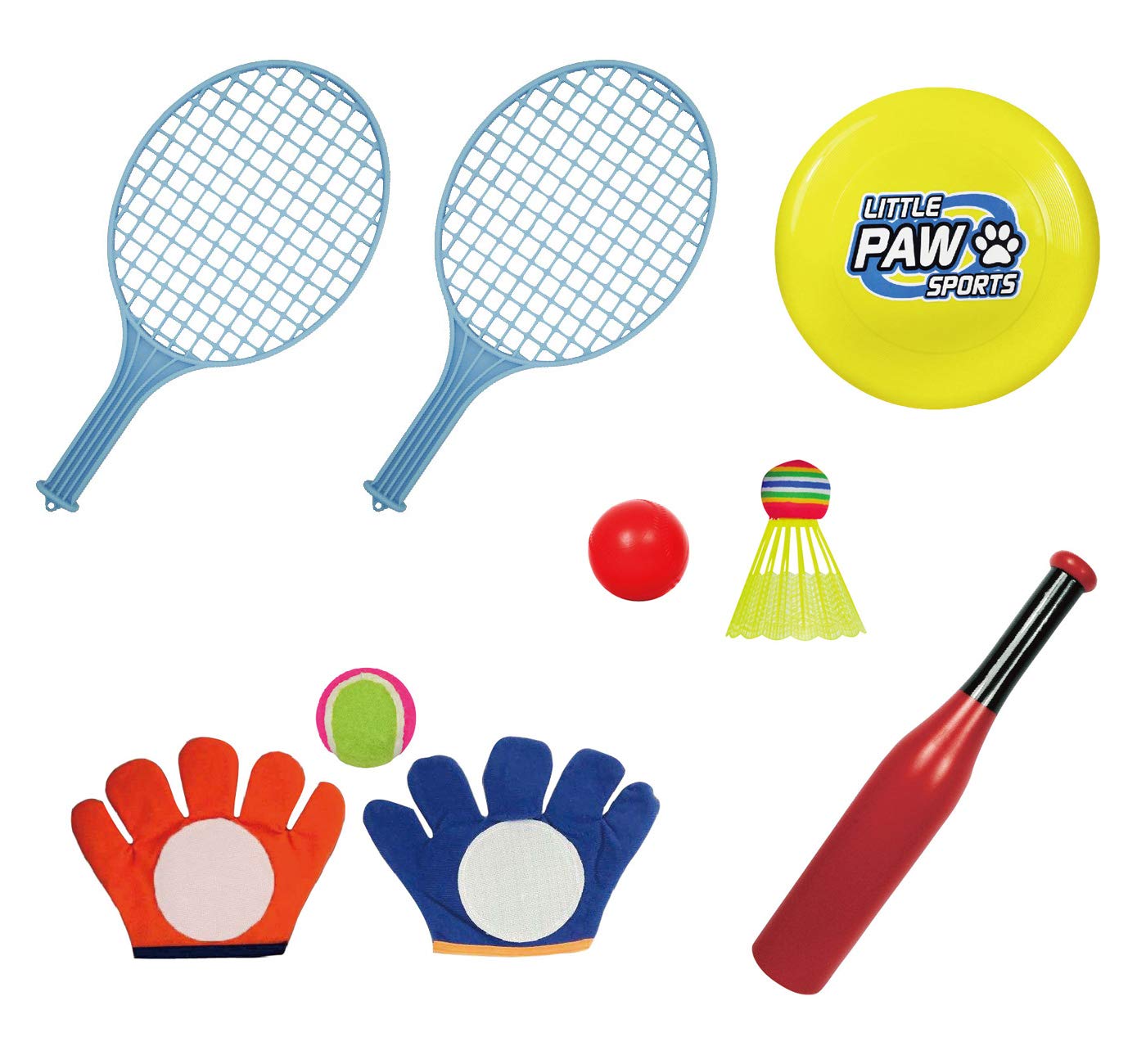 【LITTLE PAW SPORTS ファミリーコンボセット2 LPFS-0779】は、ご家族や友人と一緒に楽しめる多機能スポーツセットです。 ポリプロピレン樹脂、PET樹脂、ポリウレタン、ポリエチレンといった耐久性のある素材を使用しており...