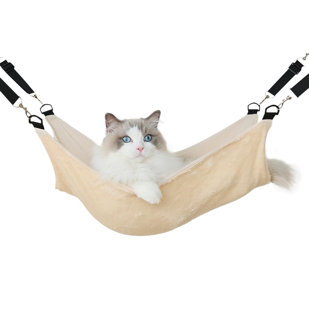 アイリスオーヤマ 3WAY リバーシブルハンモック RHM-58 アイボリーねこちゃん用の3wayリバーシブルハンモック簡単に取り付けでき、オールシーズン使用可能【3通りの使い方】ハンモックの他に、マット、ブランケットとしても使用可能（フッ...