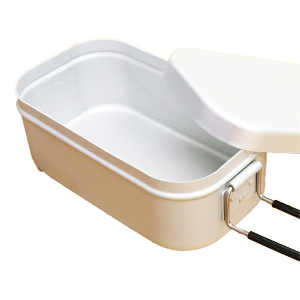 《商品説明》●キャンプでご飯を炊きましょう●キャンプ飯の必需品♪●直火OK！●1合/1.5合の目盛り●メスティンがあればご飯を炊くだけではなく、ラーメンやパスタ、カレーを作ったり、お湯を沸かしたり、などなどハンドル付き メスティン 800m...