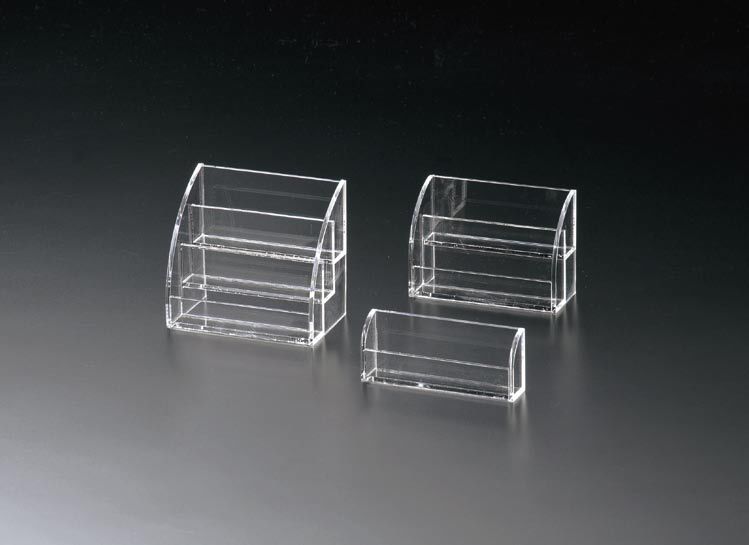 【商品説明】カードスタンド (2段) [えいむ 名刺入れ 名刺ケース カードケース ディスプレイ] [ホーム&キッチン]S:W98xH69xD40x(15)mm