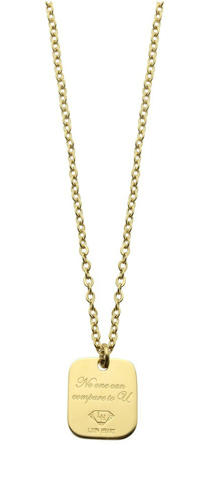 LION HEART ライオンハート ネックレス ペア LH-1 ステンレス プレートネックレス ゴールド 04N157SG ペア ステンレスネックレス アクセサリー ラッピング無料可能 人気 プレゼント クリスマス 表面的なトレンドに流さ...