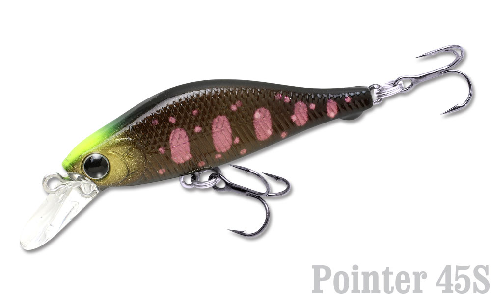 ポインター45S/ビーフリーズ45S 全長：45mm 重量：3.5gタイプ：シンキング ここ最近の渓流ブームに乗って表れたヘビシン(ヘビーシンキング)系ミノーのビーフリーズ45S。 伝統のビーフリーズのDNAを引き継いだ構造で、ヘビシンだか...