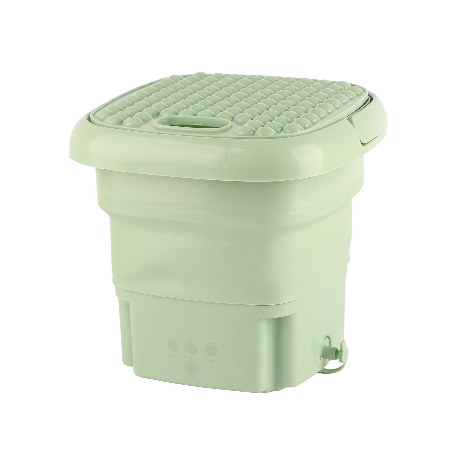 商品ポイント仕様:アイテムタイプ: 折りたたみ洗濯機材料: TPE、PP重量: 約。 1900g/67ozサイズ: 約 260x205x205mm/10.2x8.1 x 8.1in折られた高さ: およそ。 110mm/4.3inパッケージリ...