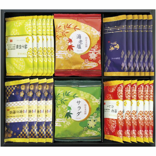 ●商品名/おいしさいろいろ RGN-30R●商品内容/のり巻きあられ×6、煎餅(柚子胡椒・海老カレー×各6、青さ海苔×4、海老塩・サラダ×各3)●箱サイズ/約29.3×32×6.5cm●賞味期限/製造より180日●アレルゲン/乳成分・小麦・...