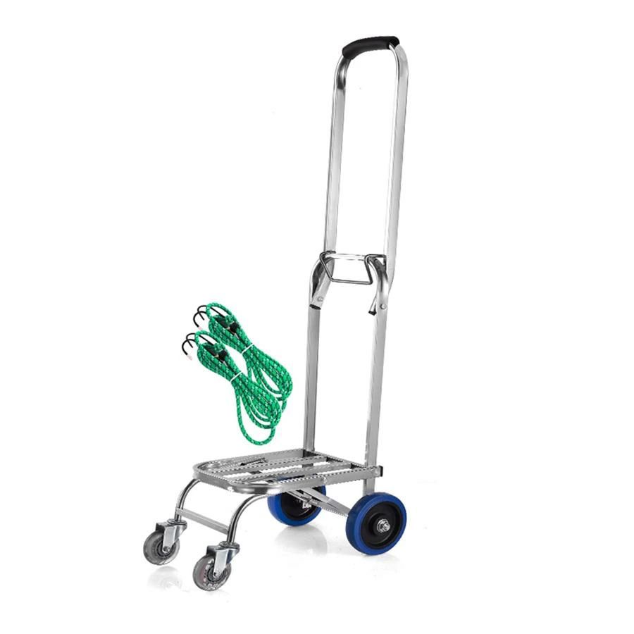 ●頑丈で大容量：私たちの折りたたみ式ハンドトラックは、頑丈で耐久性のある厚いステンレス鋼管と長い永続性を確実にするための高品質の固体ゴム車輪から構成されています品質。大きな広いベースとゴムの車輪は、最大50kg-80kgの貨物を容易に輸送し...