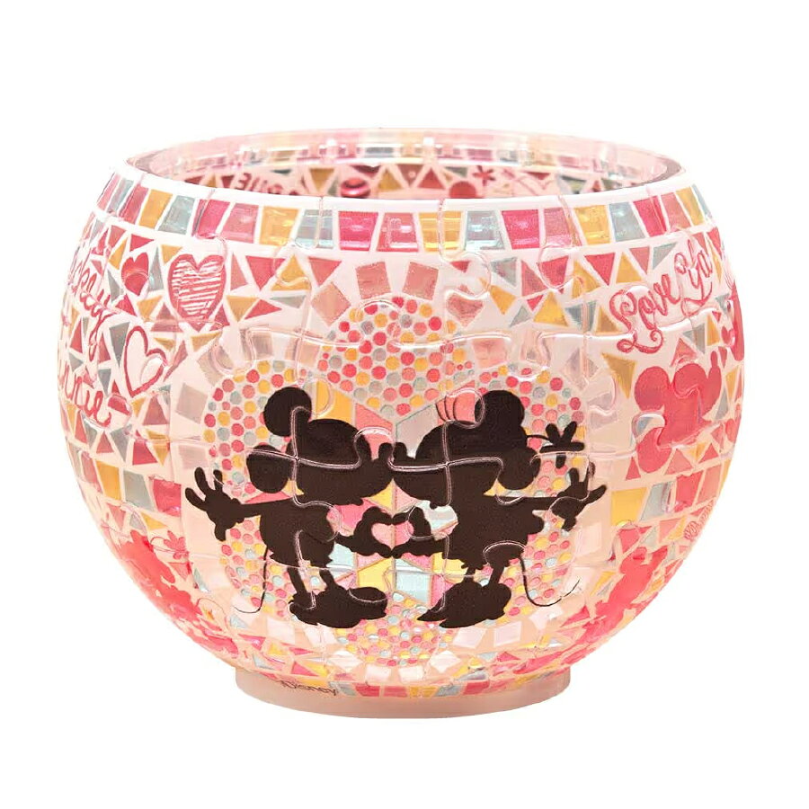商品名 【ミッキー＆ミニー】Lamp Shade Puzzle Glass Mosaic -Mickey&Minnie- ランプシェードパズル グラスモザイク サイズ (約)直径10cm×高さ7cm カラー - 素材 パズルピース：PS L...