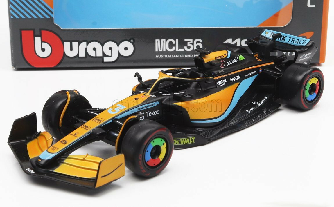 McLAREN F1 MCL36 MERCEDES No.3 ダニエル・リカルド SEASON 2022 Burago ダイキャストミニカー Scale: 1/43 Material: die-cast ※海外製のダイキャストモデルの為、ボ...