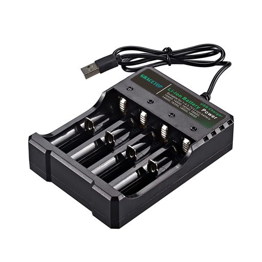 ⚡【4ベイ18650バッテリー充電器】バッテリー充電器は4つのバッテリーを同時に充電するための4つの調節可能なスロットを備えています。3.7Vまたは3.8Vリチウムイオンバッテリーに適用します。リチウムイオンLiFePO4IMRINRICR...
