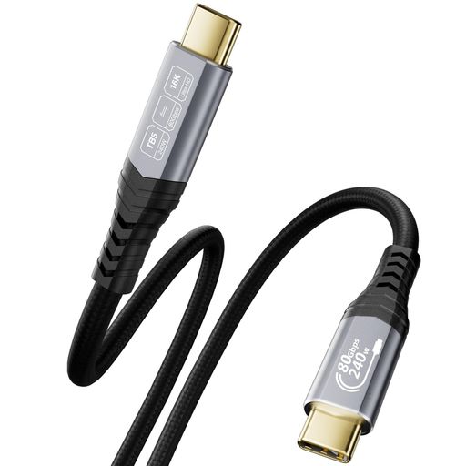 Thunderbolt580Gbps:このThunderbolt5ケーブルは、双方向データ転送速度80Gbpsに対応しており、Thunderbolt4技術(40Gbps帯域幅)の2倍の速度を実現します。 高パフォーマンス:一方向転送速度最大...