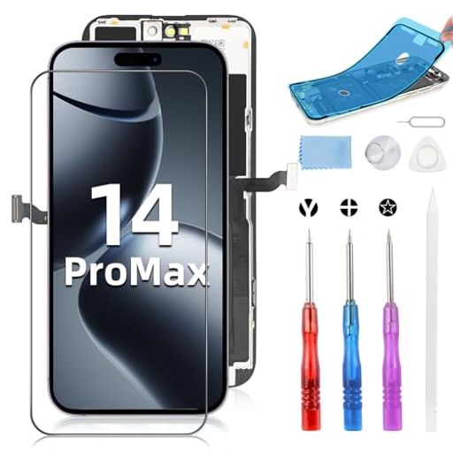 📱【対応機種】 for iPhone 14 Pro Max 液晶パネル 6.7インチ 14 Pro Max 修理交換用の液晶フロントパネルです。for iPhone 14 Pro Max 修理画面交換用の工具キットが付属して...
