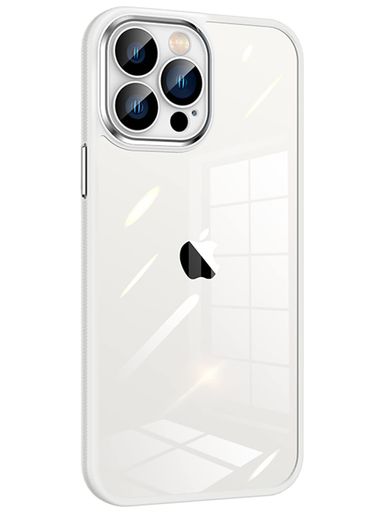 【対応機種と素材】iPhone14Promaxサイズ:6.7インチ対応、ケース本体:約縦16.5x横8.8x厚1.1cm主素材:シリコーンサイド、アクリル背面クリアプレート、メッキ金属ボタンとカメラアクセサリーリング、H9強い硬度ガラスレン...