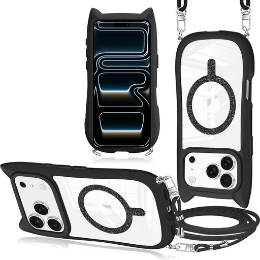 【対応電話モデル】iPhone 17ProMax 専用 MagSafe対応 スマホケース。購入前に本機がMagSafe対応に対応しているか注意 【取り外し可能なストラップ 利便性に優れる】ケース側面に専用のストラップ取り付け部を設け、付属の...