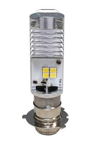 形状:PH8, P15D25-3 原付・小型バイク用LEDヘッドライト電球 12V用 消費電力 ハイ/ローとも約5W・ホワイト色 6000K 直流電源車、交流電源車、どちらでも使用できます ※2灯式車両で使用する時は2灯とも本製品に交換して下さい
