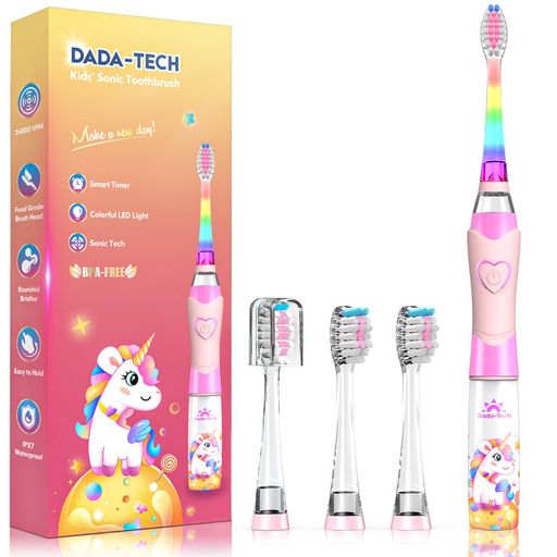 キッズ電動歯ブラシ 2歳から12歳向け:このキッズ用電動歯ブラシは、2歳から12歳までの子供向けに特別設計された24,000 VPMのA+グレードモーターを搭載し、優しくて高周波のソニック振動を提供します。ブラシの先端は90%以上が丸みを帯...