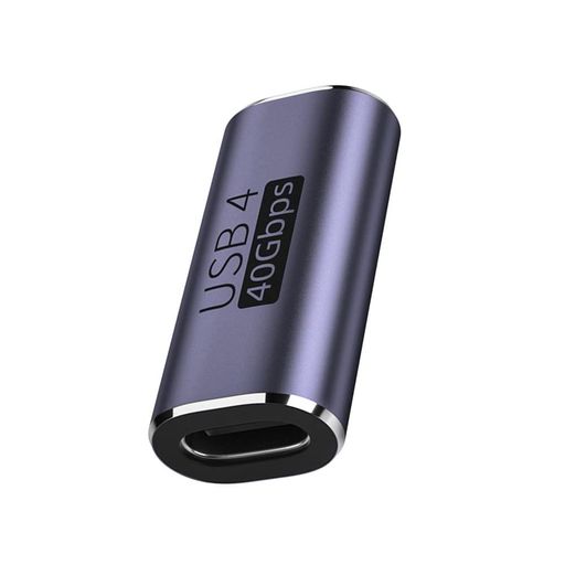 ノートパソコン。 40Gbps USB4 Type C メス - メス 100W パワーデータ 8K ビデオアダプター エクステンダー ノートパソコン 携帯電話用 USB4アダプターは、100W 20V 5Aの最大電力と40Gbpsのデータ...