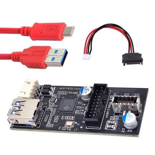 このアダプタを使用すると、マザーボードのType-CまたはUSB3.0 20ピンソケットに直接接続して、デュアルUSB3.0 20ピンとType-Eソケットに変換できます。USB3.0のフロントパネルに接続されたType-CまたはUSB3....