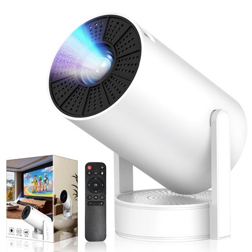 🏆【最新Android TV 14 搭載・スマートで簡単な家庭用プロジェクター】本商品プロジェクターが内蔵されており、TVスティック不要でワンタッチ即起動。Wi-Fi接続だけで、8,000以上のアプリを直接利用可能。Goog...