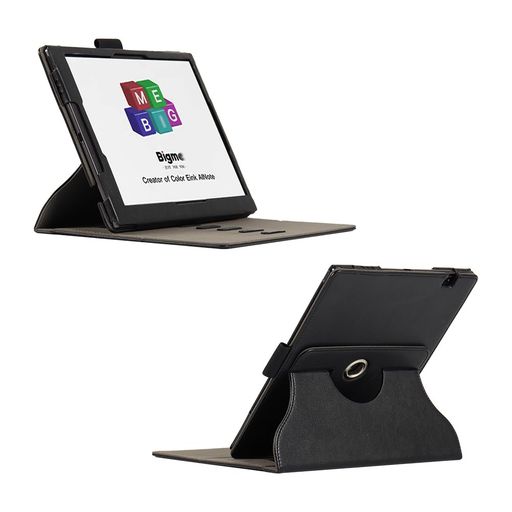 Mingfeng ケース BIGME JP-B1051C カラータブレット用 - 軽量Color Eink B1051でハードなバックシェル保護ブックフォリオカバー ペンホルダー付き 360度回転 10.3 ePaperインチ用
