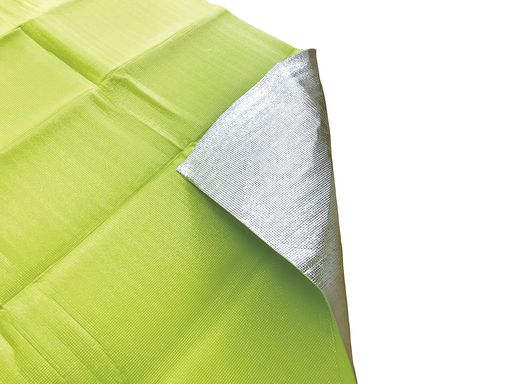 サイズ:120x120cm 厚さ 3.5mm 素材・成分:発泡ポリエチレン、アルミ蒸着ペットフィルム、OPPフィルム