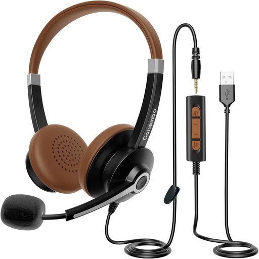 業務通話専用 星(塗り潰し)音声性能:Conambo ヘッドセット 有線 マイク付き USB700はDSPと単方向ノイズキャンセリングマイク搭載。 周囲のノイズを除去。高音質通話がはっきり安定できます。ご注意:音割れや接触不良を防止するため...
