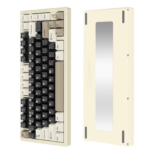 【CNCアルミニウム/個性的なバックプレート】ATTACK SHARK X75メカニカルキーボードは純国際的な6063アルミニウム合金材料で作られ、CNC工作機械で精緻な職人技で加工され、陽極酸化処理(カラーチタン)/電気泳動コーティングを...