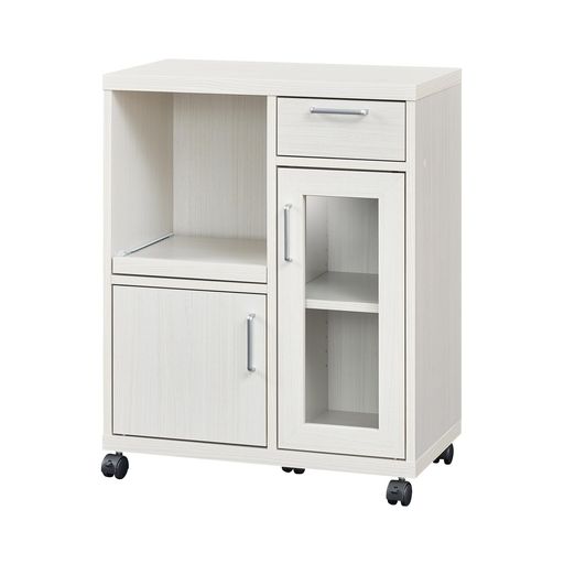 【商品説明】シンプルであきのこないナチュラルな木目柄のフルニコシリーズ。FUL-8065SL WHは一人暮らしにピッタリなキッチンワゴン 食器収納。天板の耐荷重は25kg、キャスター付きです。白井産業の他の商品は「白井産業(shirai)の...