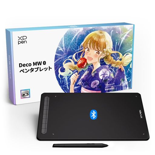 (1).「Deco MW イラコン記念版」パッケージデザインイラストコンテストで最優秀賞に輝いた作品を起用した記念パッケージ。サイズ:約26x15x0.88cm、作業エリア:8x5インチ、重さ311g。初心者からプロまで幅広くご利用いただけ...