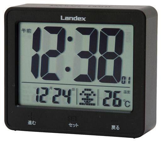 時刻合わせが不要の電波時計。上部のタッチセンサーでライトのオンオフ、スヌーズの鳴り止めを操作できる 時刻の表示が大きく見やすい液晶画面 機能:電波受信機能(自動受信、手動受信)、温度表示、オートカレンダー、電子音アラーム、スヌーズ機能、バッ...